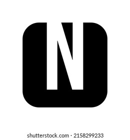 Black Simple Cool Letter N Pointy Stock Vector (Royalty Free ...