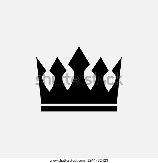 Black Single Royal Crown Vector Stock Vector (Royalty Free) 1244782423 ...