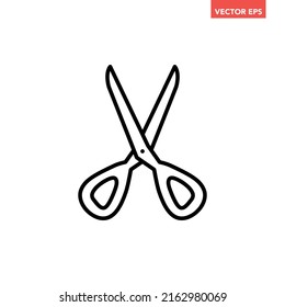 Black Single Scissors Line Icon Simple Stock Vector (Royalty Free ...