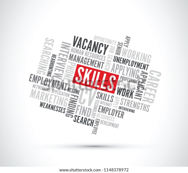 Black Skills Text Background Stock Vector (Royalty Free) 1148378972 ...