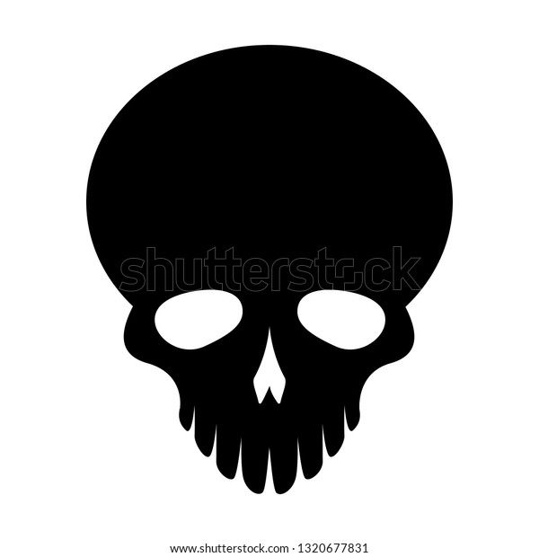 Black Skull Symbol Vector Stock Vector (Royalty Free) 1320677831
