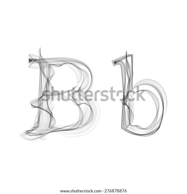 Black Smoke Font On White Background Stock Vector (Royalty Free) 276878876