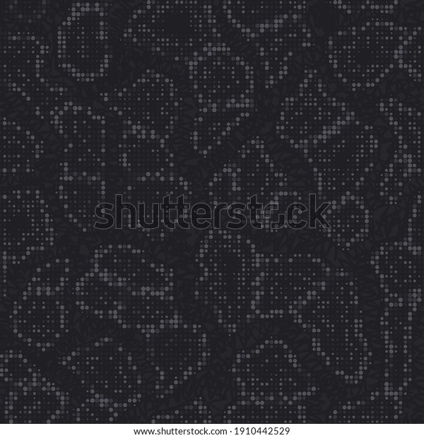 Black Snake Halftone Camouflage Seamless Dots Stock Vector (Royalty ...