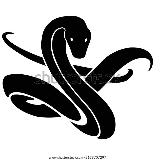 Black Snake Vector Art Illustrator Stock Vector (Royalty Free ...