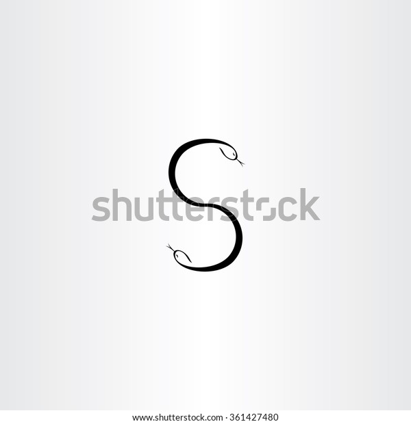 Black Snakes Letter S Vector Icon Stock Vector (Royalty Free) 361427480 ...