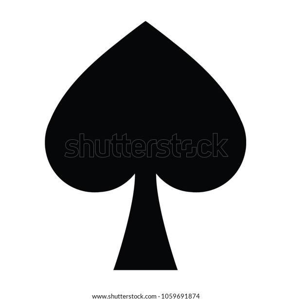 Black Spade Card Suite Stock Vector (Royalty Free) 1059691874