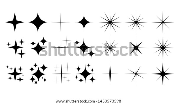 Black Sparkles Symbols Vector Black Symbols Stock Vector (Royalty Free ...
