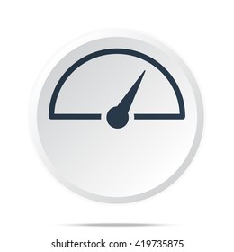 Black Speed Meter Icon On White Stock Vector (Royalty Free) 419735875 ...