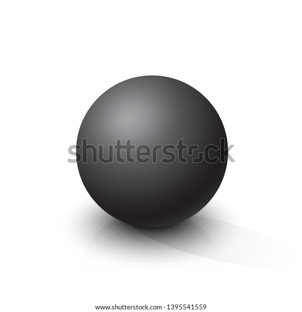 Black Sphere On White Background Vector Stock Vector (Royalty Free ...
