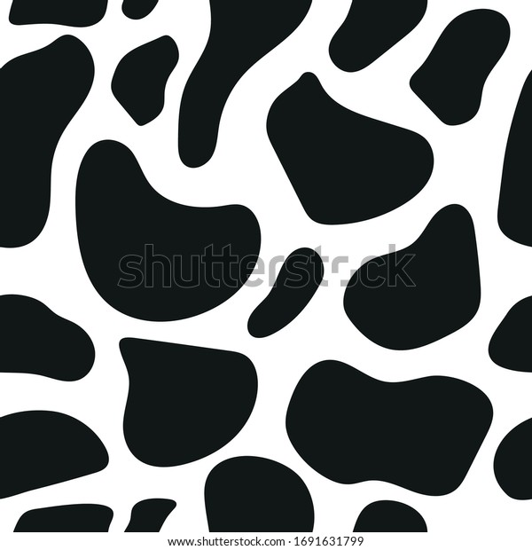 Black Spots Seamless Texture On White Stock Vector (Royalty Free ...