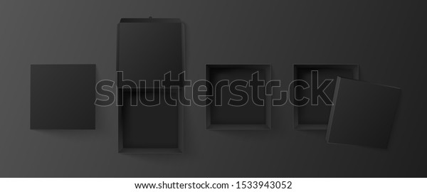 Black Square Box Top View Empty Stock Vector (Royalty Free) 1533943052