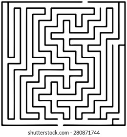 Black Square Maze 20x20 On White Stock Vector (Royalty Free) 280871744 ...