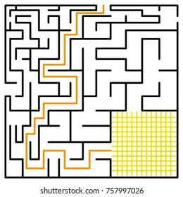 Black Square Maze15x15 Help On White Stock Vector (Royalty Free ...