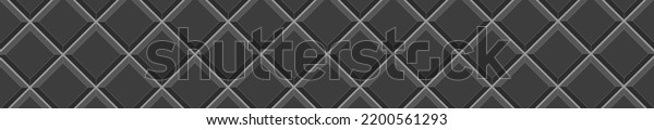 Black Square Tile Diagonal Arrangement Kitchen Stock Vector (Royalty ...