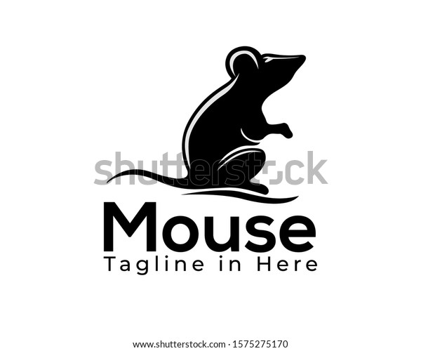 Black Stand Mouse Logo Design Inspiration Stock Vector (Royalty Free ...