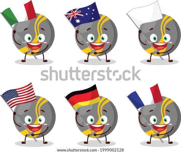 Black Stripes Marbles Cartoon Character Bring Stock Vector (Royalty ...