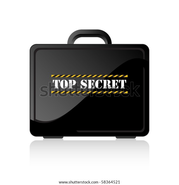 Black Suitcase Containing Top Secret Document Stock Vector (Royalty ...