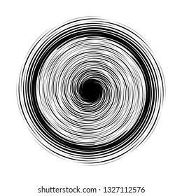 Black Swirl Circle Design Element Round Stock Vector (Royalty Free ...