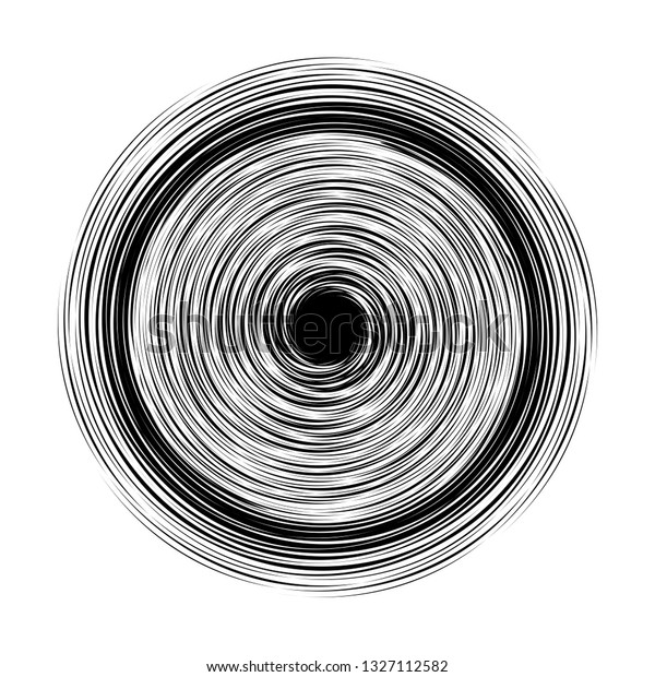 Black Swirl Circle Design Element Round Stock Vector (Royalty Free ...