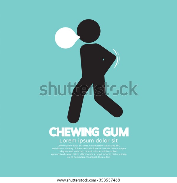 Black Symbol Chewing Gum Vector Illustration 库存矢量图（免版税）353537468 ...