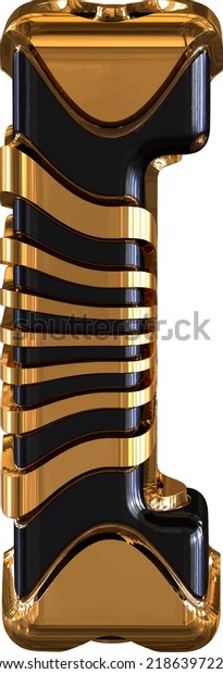 Black Symbol Gold Straps Symbol Stock Vector (Royalty Free) 2186397229 ...