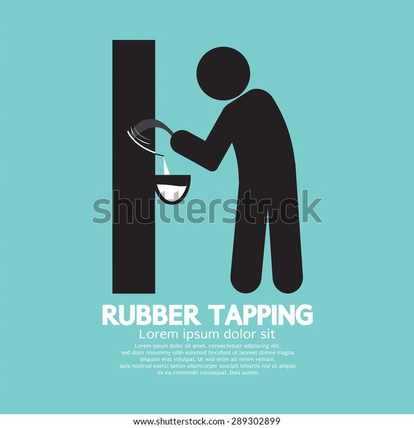 Black Symbol Rubber Tapping Vector Illustration Stock Vector (Royalty ...