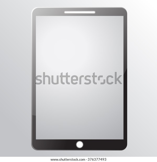 Black Tablet Blank Screen Template Isolated: เวกเตอร์สต็อก (ปลอดค่า ...