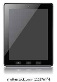 Black Tablet Icons Vector Illustration Stock Vector (Royalty Free ...