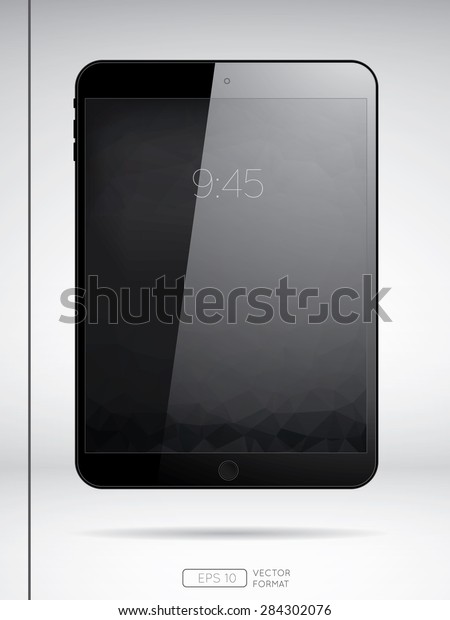 Black Tablet Black Low Poly Art Stock Vector (Royalty Free) 284302076 ...