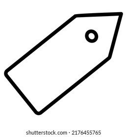 Black Tag Icon Outline Shape Stock Vector (Royalty Free) 2176455765 ...