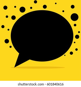 Black Talk Bubble Minimalist Background Stock Vector (Royalty Free ...