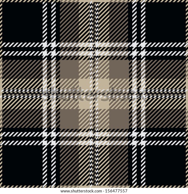Black Tartan Plaid Pattern Stock Vector (Royalty Free) 156477557 ...
