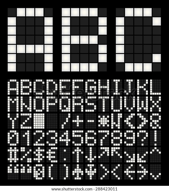 Black Terminal Old Computer Pixilate Font Stock Vector (Royalty Free ...