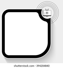 Black Text Box Your Text Tv Stock Vector (Royalty Free) 394204840