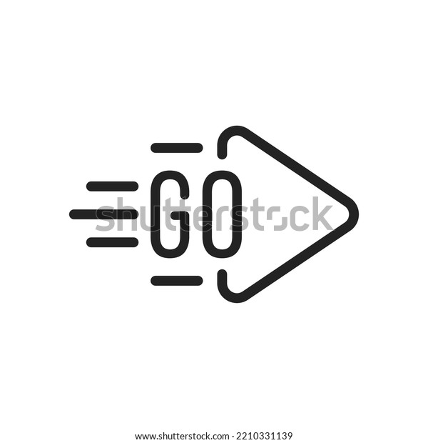 Black Thin Line Forward Arrow Like Stock Vector (Royalty Free ...