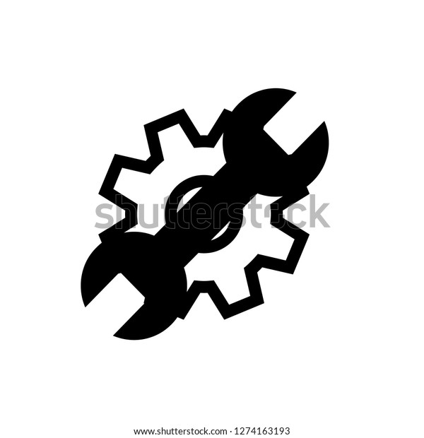 Black Tools Icon Vector Illustration Stock Vector (Royalty Free ...