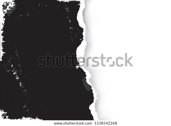 Black Torn Paper Background Place Your Stock Vector (Royalty Free ...