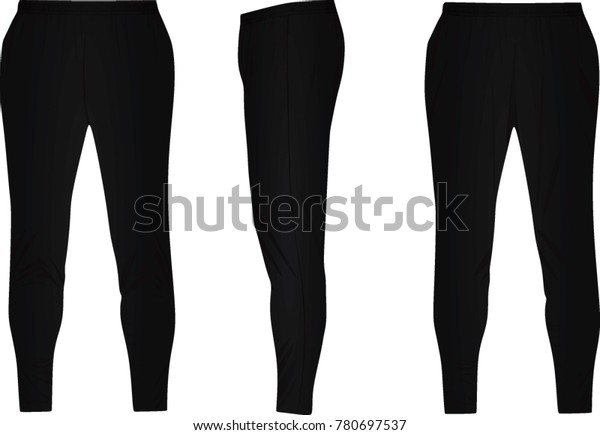 Black Tracksuit Bottom Vector Illustration Stock Vector (Royalty Free ...