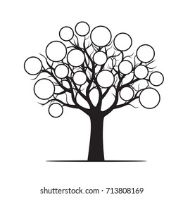 Black Tree Borders Vector Illustration: vector de stock (libre de ...