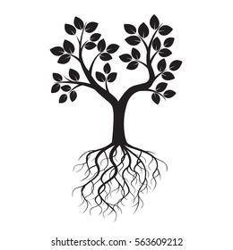 Image Vertical Tree Root Banner Set Stock Vector (Royalty Free) 78077224