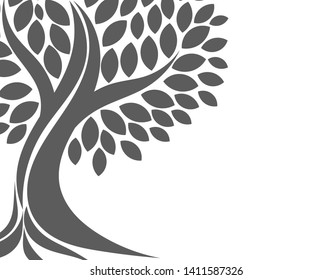 Tree Pattern Black White Vector Illustration: เวกเตอร์สต็อก (ปลอดค่า ...