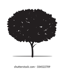 Black Tree Vector Illustration Stock Vector (Royalty Free) 334522709 ...