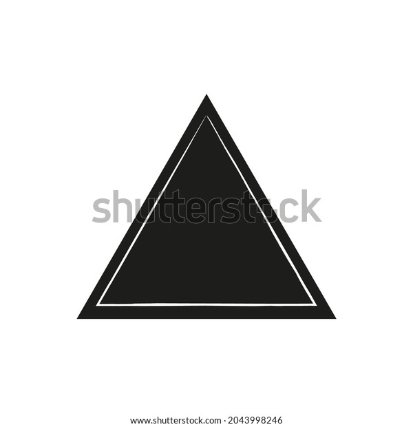 Black Triangle Icon White Stripes Decorative Stock Vector (Royalty Free ...