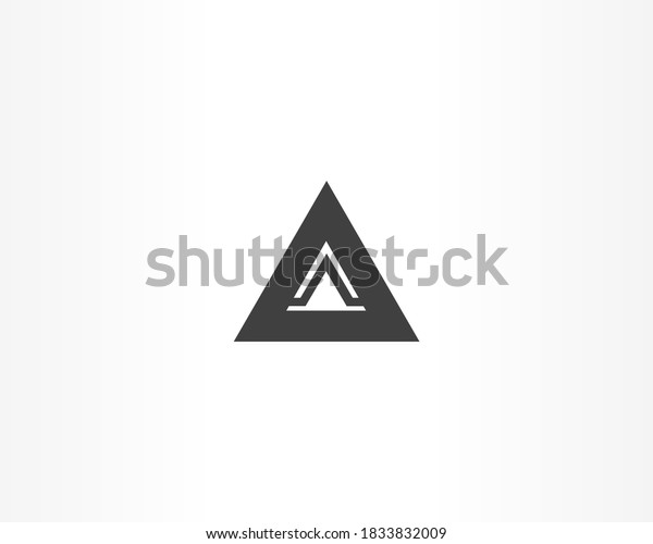 Black Triangle Logo Design Vector Template Stock Vector (Royalty Free ...