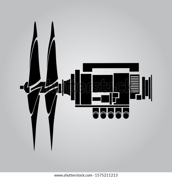 Black Turbojet Airplane Engine Propeller On: เวกเตอร์สต็อก (ปลอดค่า ...