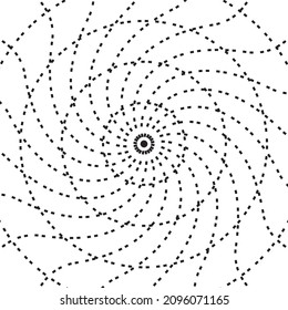 Black Twisted Circle Dotted Line Radar Stock Vector (Royalty Free ...