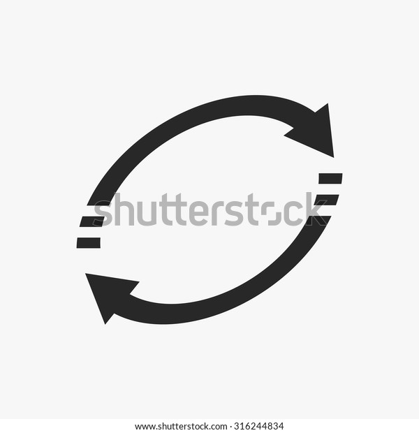 Black Two Connecting Arrows Icons Set Stock Vector (Royalty Free) 316244834