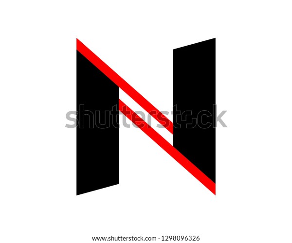 Black Typography Alphabet N Design Stock Vector (Royalty Free ...