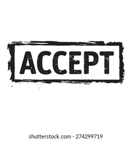 Black Vector Grunge Stamp Accept: vector de stock (libre de regalías ...