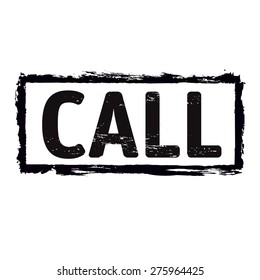 Black Vector Grunge Stamp Call Stock Vector (Royalty Free) 275964425 ...